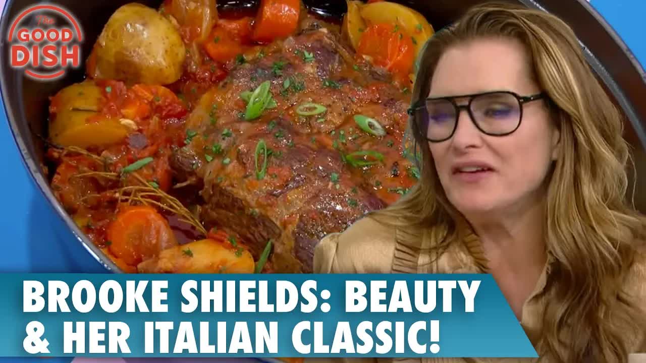 Brooke Shields shares beauty secrets & cooks Italian potted beef!