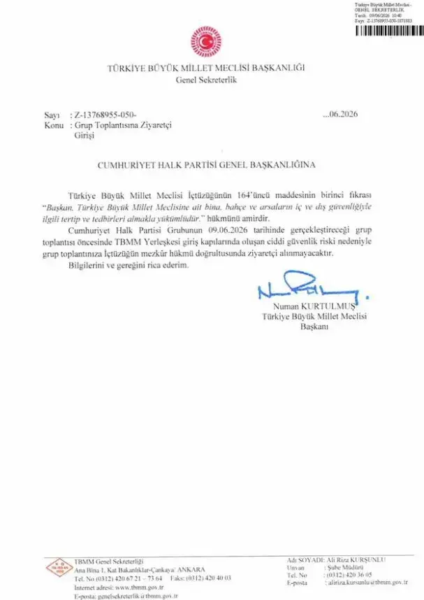 Kriz derinleşti; CHP grup toplantısına ziyaretçi yasağı