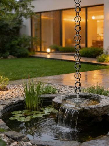 Forget traditional downspouts — these stylish rain chains turn ...