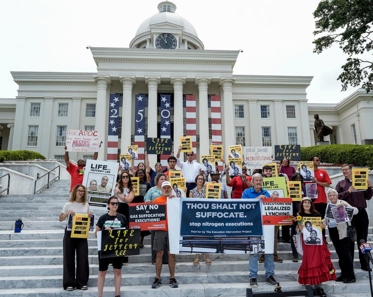 Judicial override sparks protest against upcoming AL gas execution
