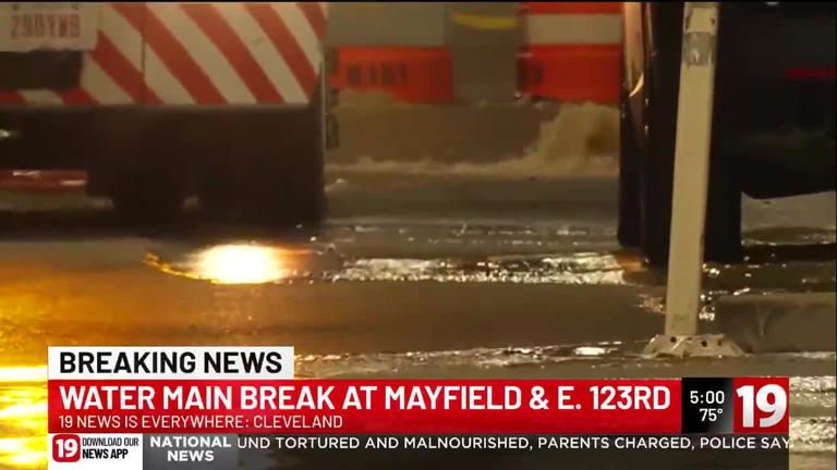 Water main break causing closures in Cleveland’s Little Italy neighborhood