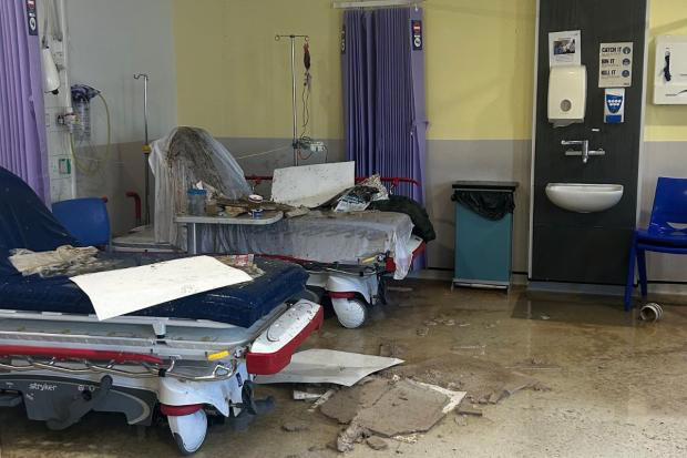 Woman drenched in 'urine and faeces' in her hospital bed as ceiling ...