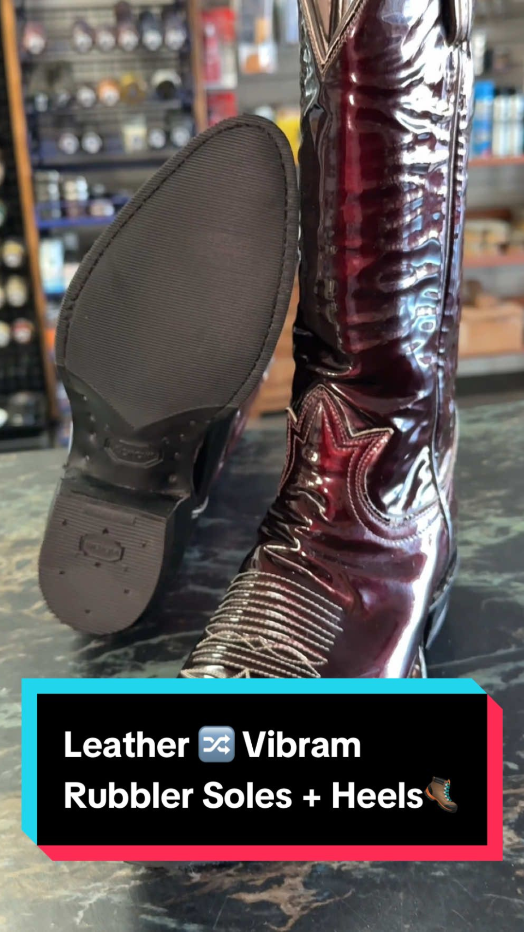 Leather boot upgrade: New rubber soles and heels
