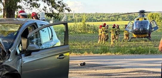 Koszmarny wypadek pod Częstochową. Motocyklista ranny, pasażerkę zabrał ...