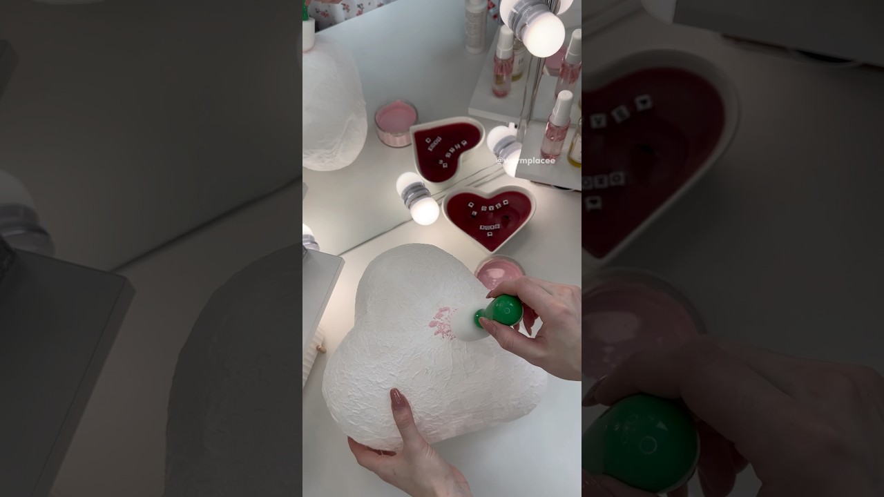 DIY heart lamp from napkins 💖 romantic home decor idea