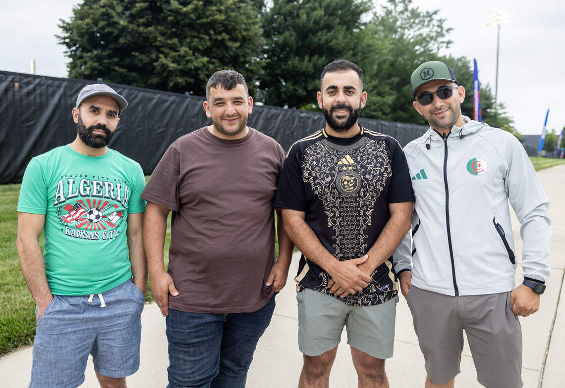 Fans gather at Rock Chalk Park to try to catch Algeria men's soccer ...