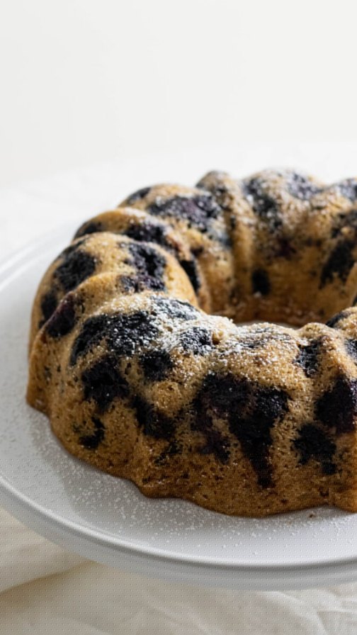 Lemon blueberry bundt cake bursting with fresh flavor