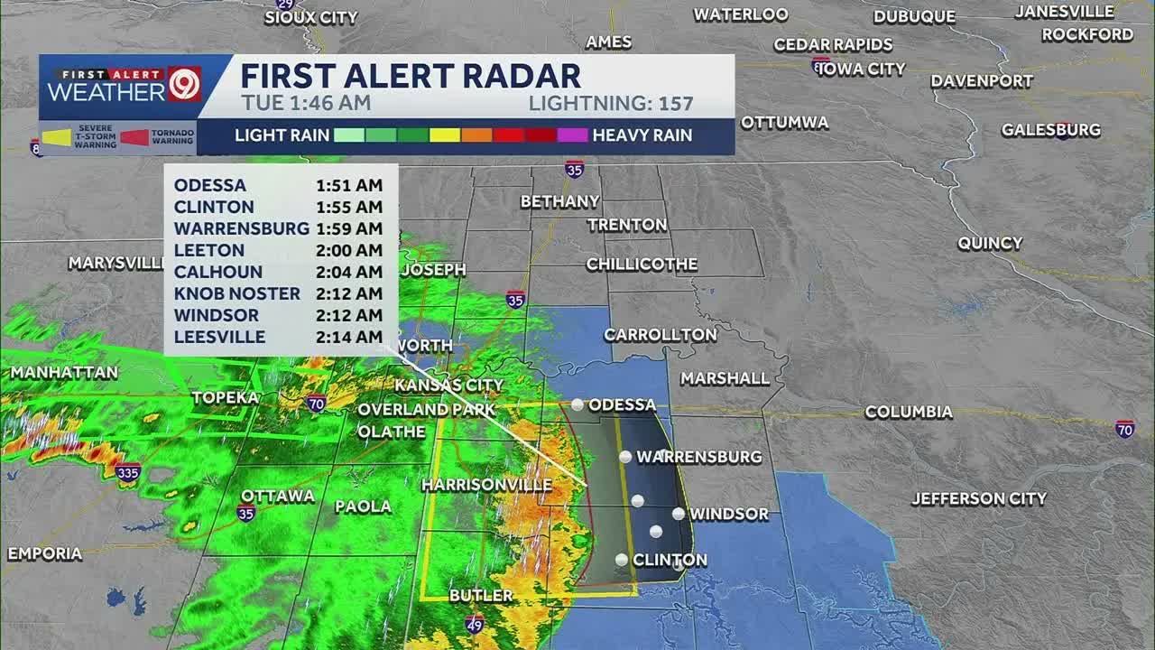 Storms moving out of Kansas City metro area