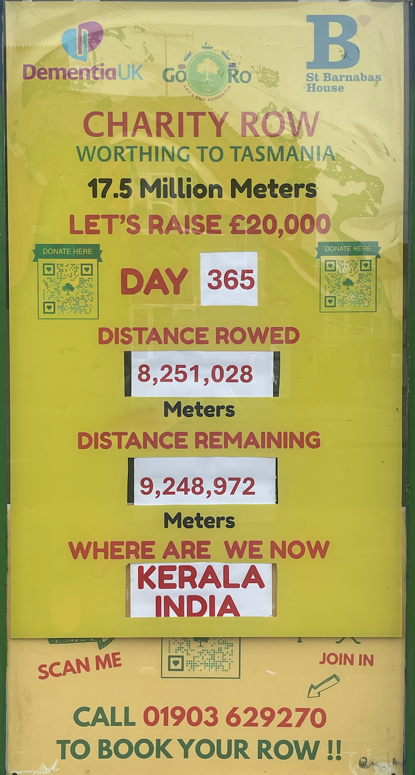 This isn't our milestone. It's Sussex's - day 365 of epic rowing challenge