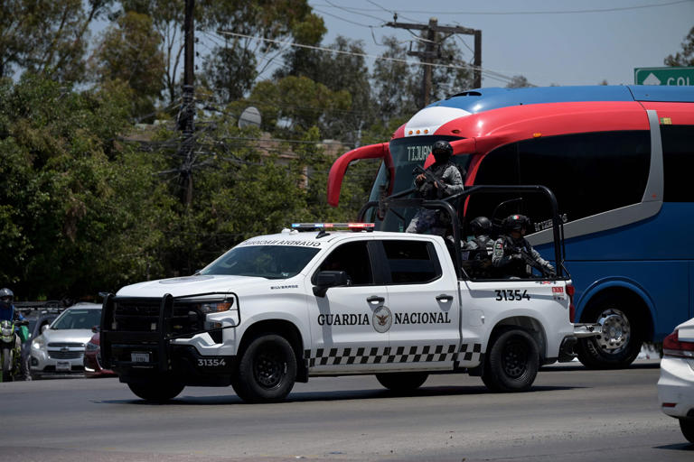 Iran team escorted to Tijuana stadium by Mexico's National Guard