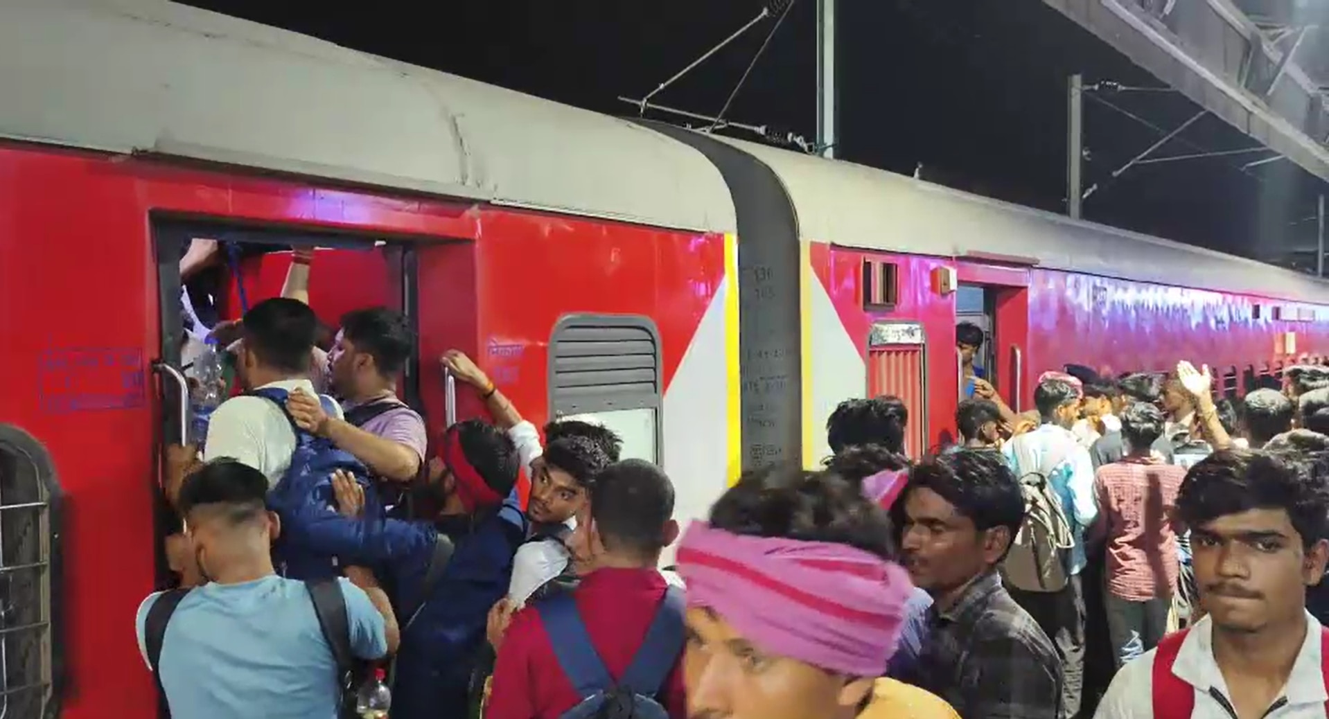 Watch: UP police exam sparks travel chaos, massive crowds at train stations