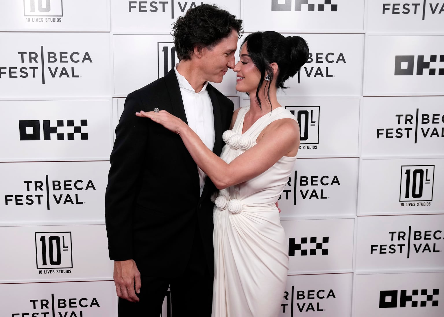 Katy Perry and Justin Trudeau look loved up as they make red carpet debut