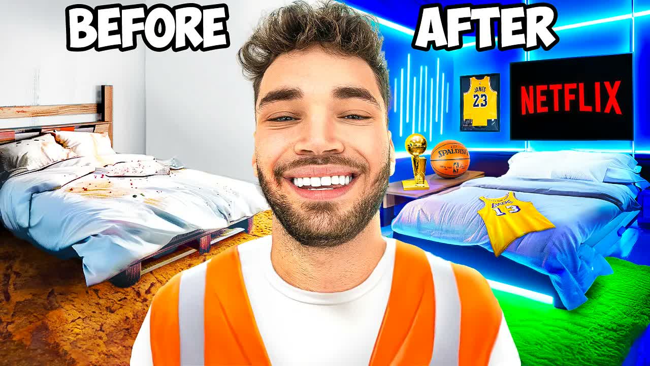 Watch this guy build Adin Ross a dream gaming room from scratch