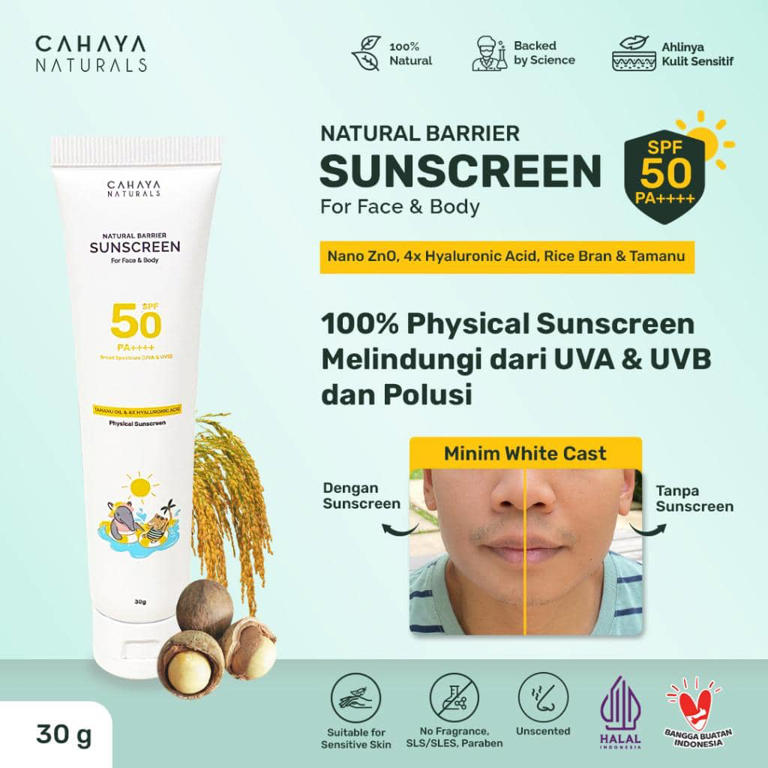 7 rekomendasi sunscreen natural Indonesia 2026, sudah coba?