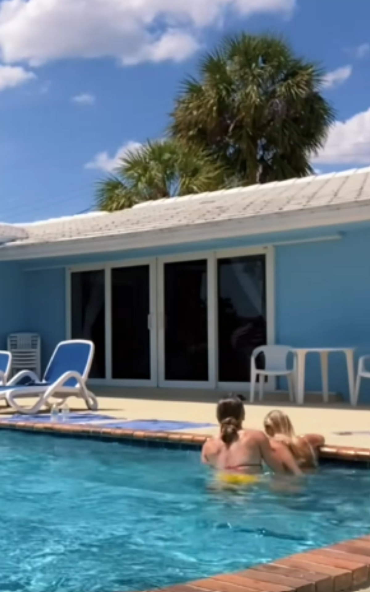 Passed out in a pool prank