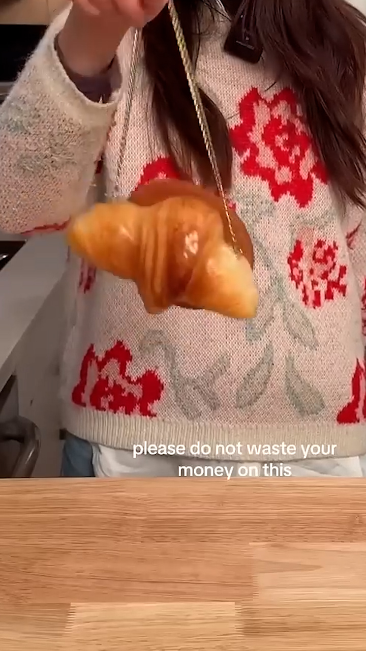 Attempting to repair my very expensive croissant-shaped purse