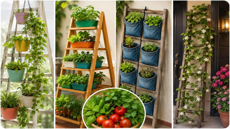 Ladder gardening: No space? Turn 2 feet into a lush mini garden with ...