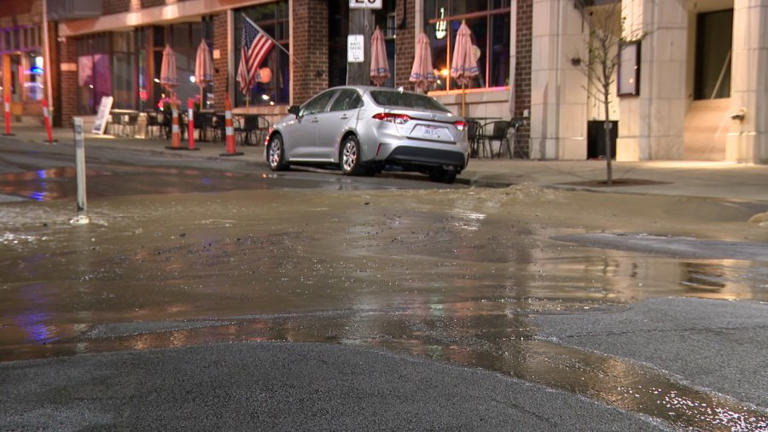 Water main break closes road in Little Italy neighborhood