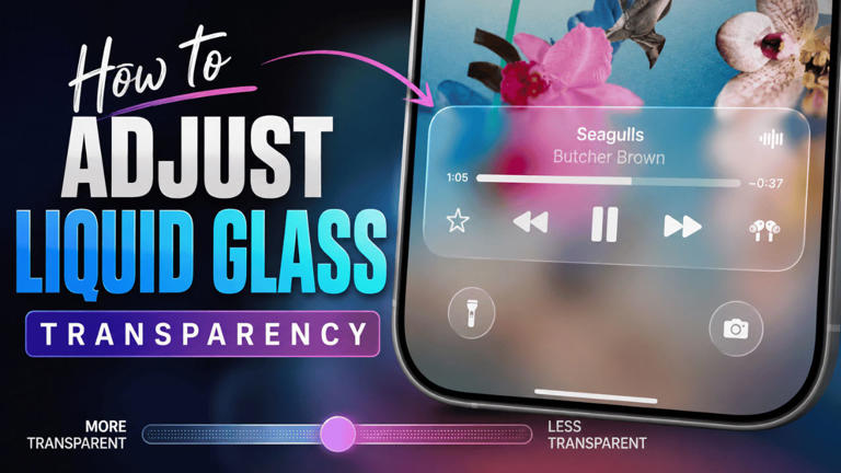 How to adjust Liquid Glass transparency in iOS 27