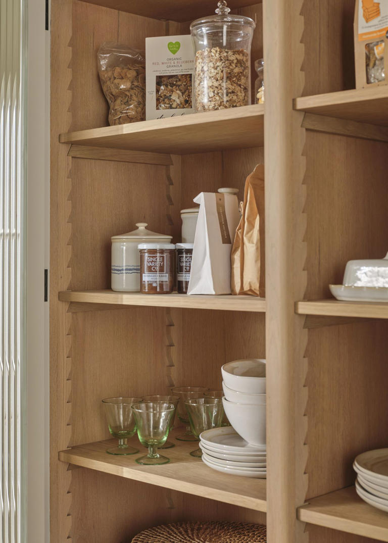 These cabinet 'steps' are what designers use to make adjustable storage ...