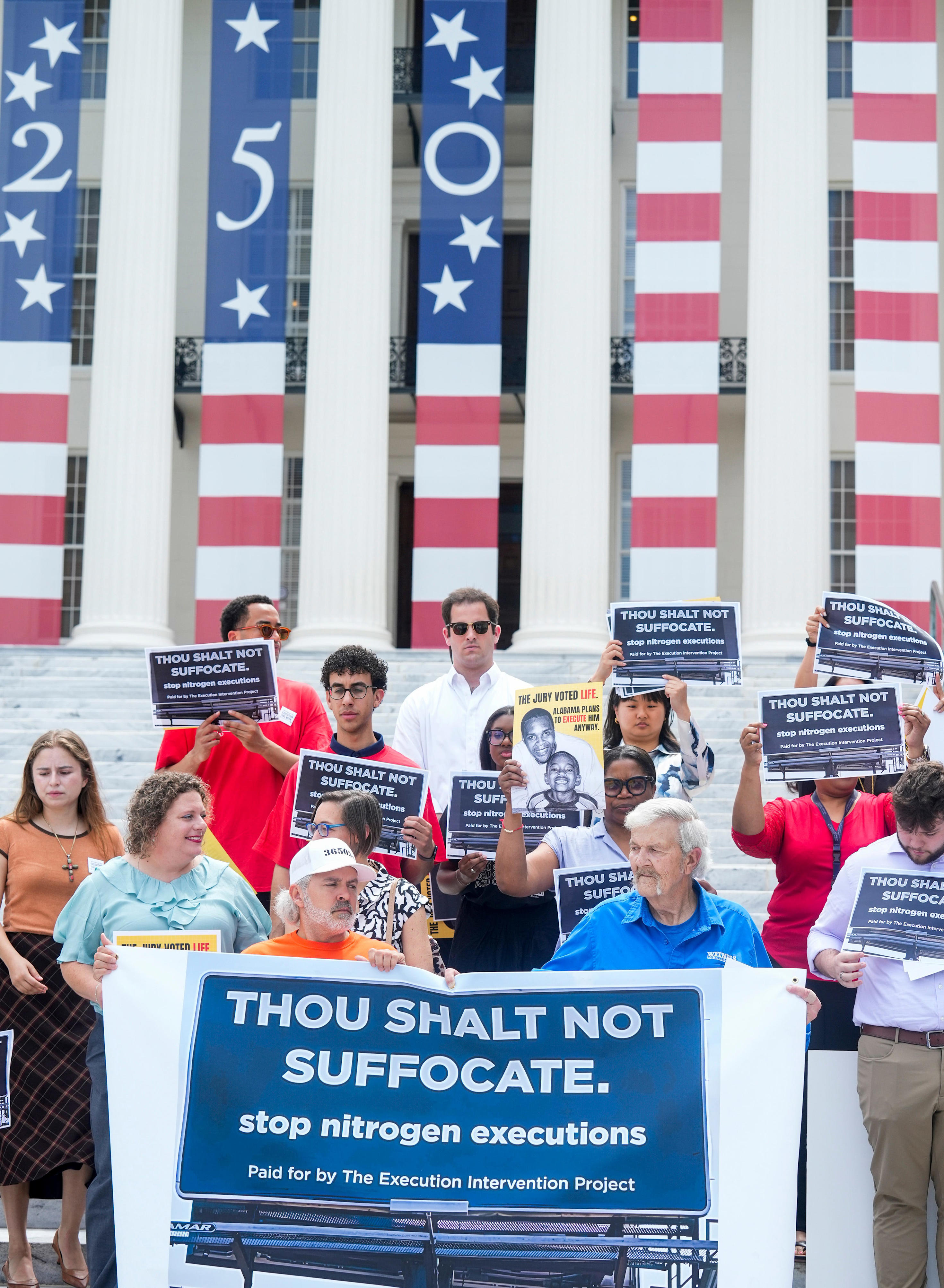 Judicial override sparks protest against upcoming AL gas execution