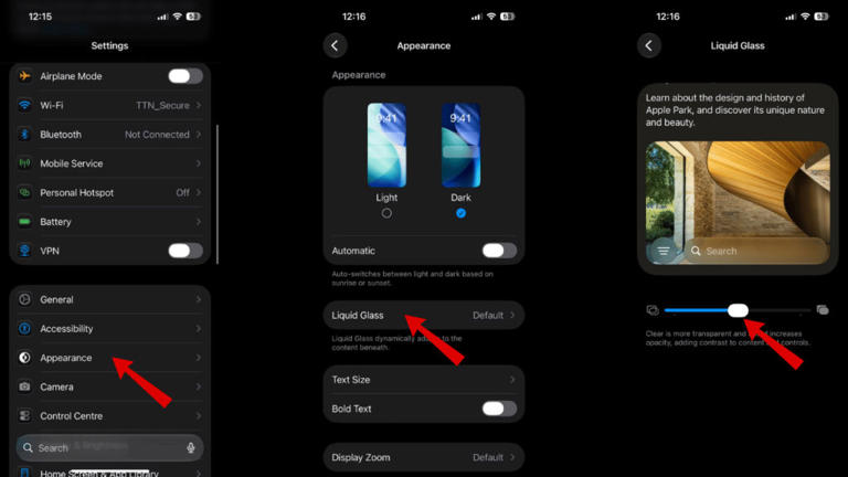 How to adjust Liquid Glass transparency in iOS 27