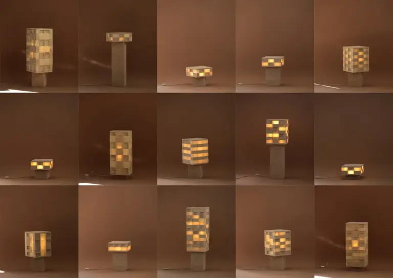 This gorgeous lamp is made from egg shells