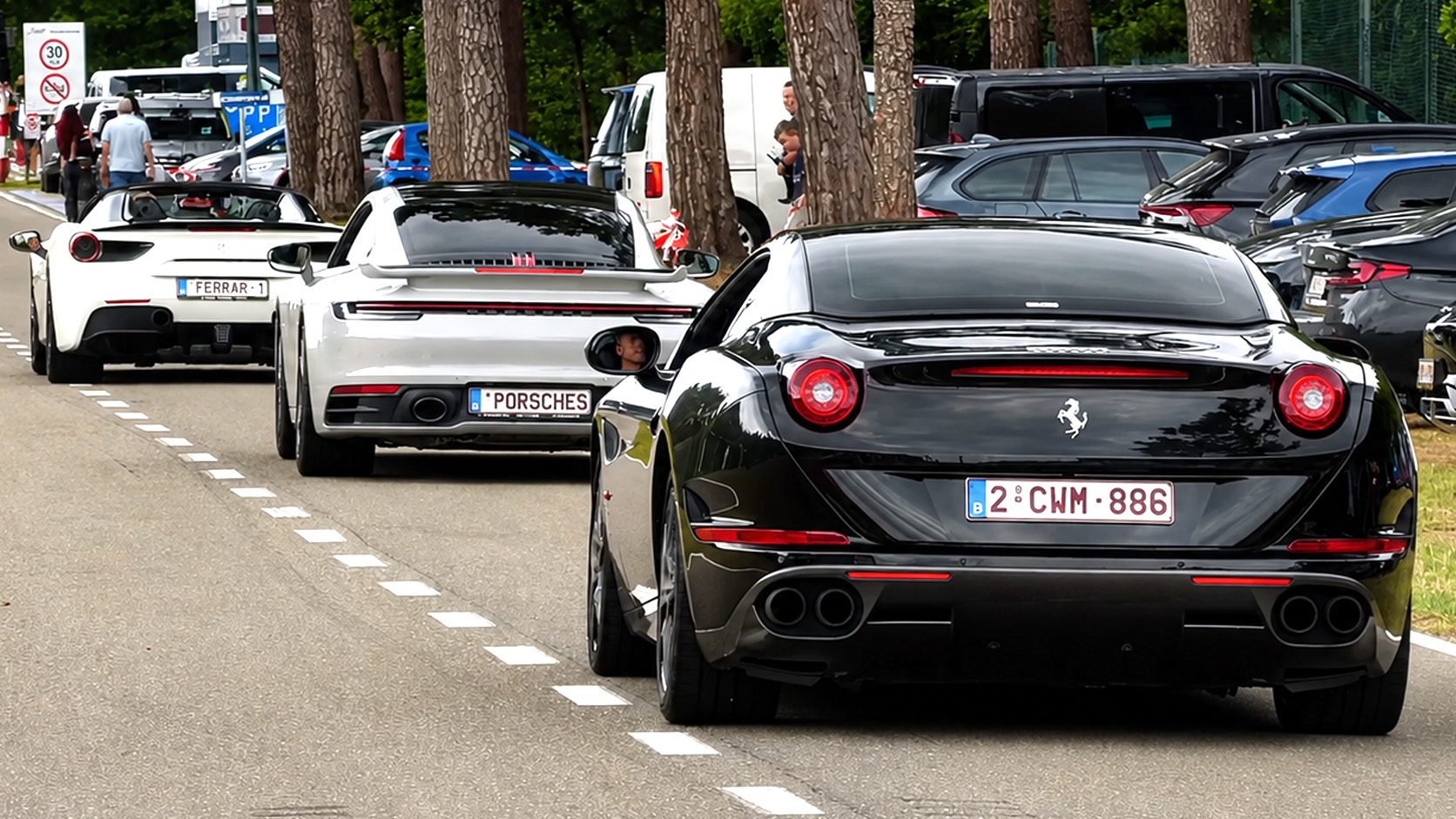 Supercars create a striking street showcase leaving the meet