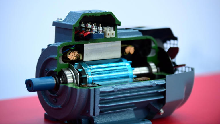 An electric motor turns about 90% of its battery energy into motion