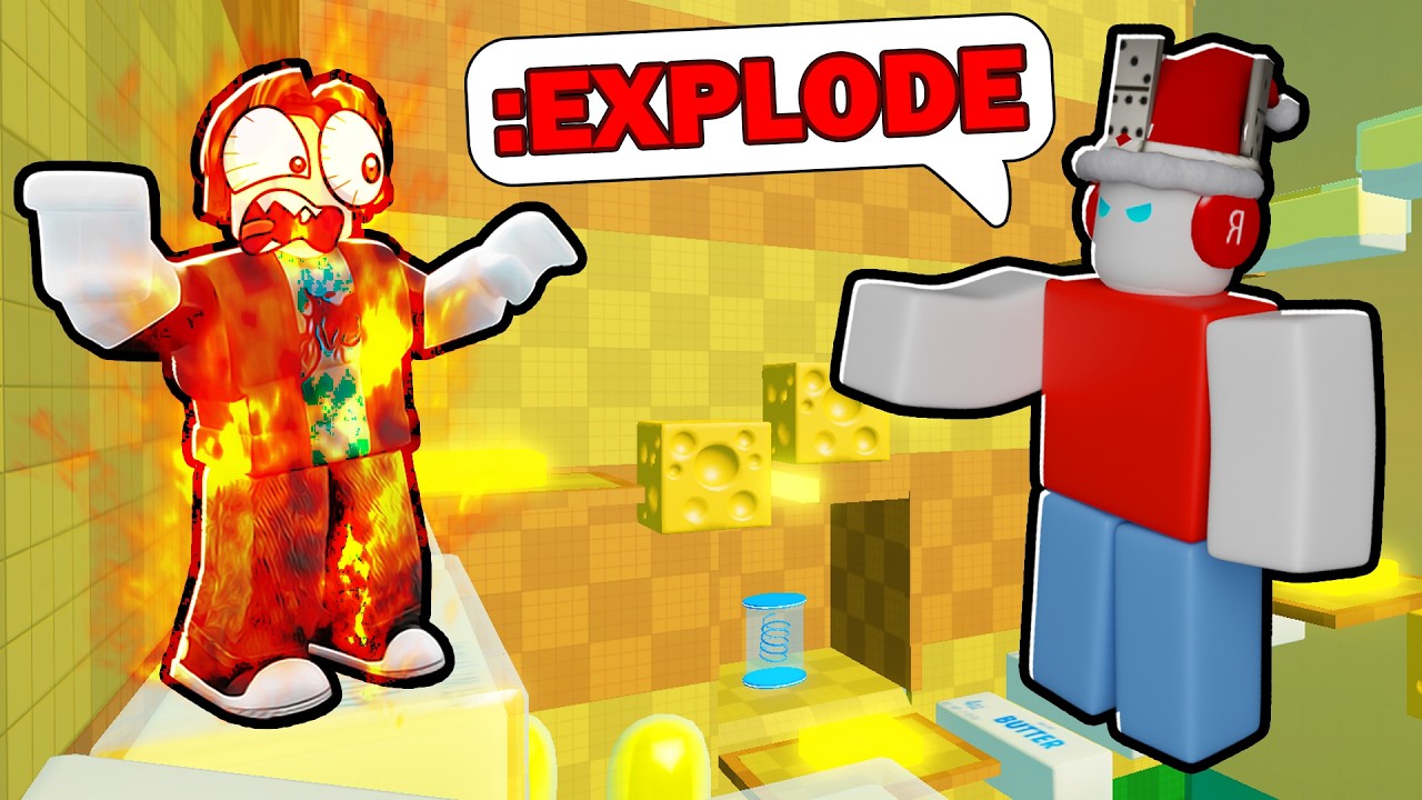 Trolling players with admin commands in Roblox Needoh Tower