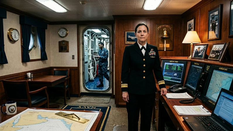 Inside the captain’s secret suite on a $13B aircraft carrier