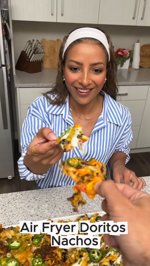Air fryer Doritos nachos for a crunchy snack upgrade