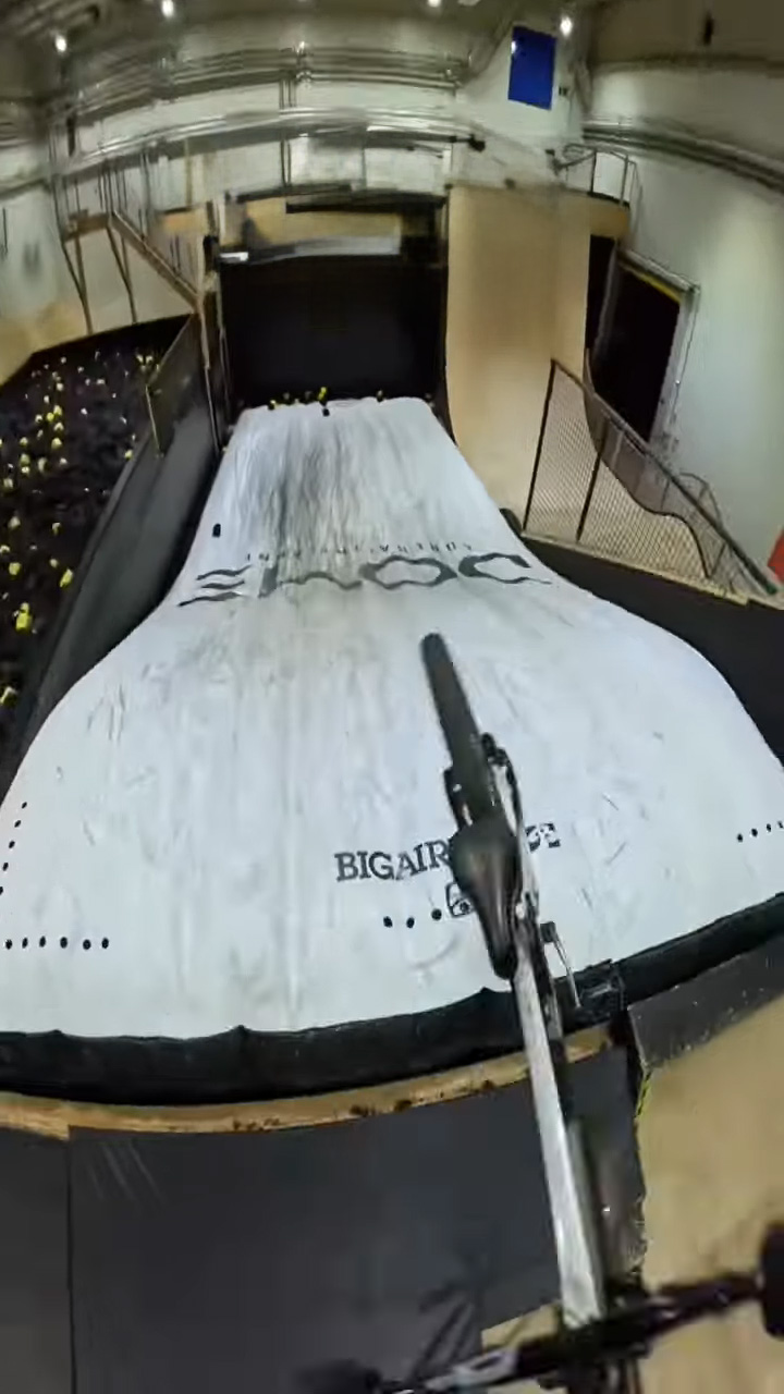 POV landing ten massive tricks inside a stunt arena