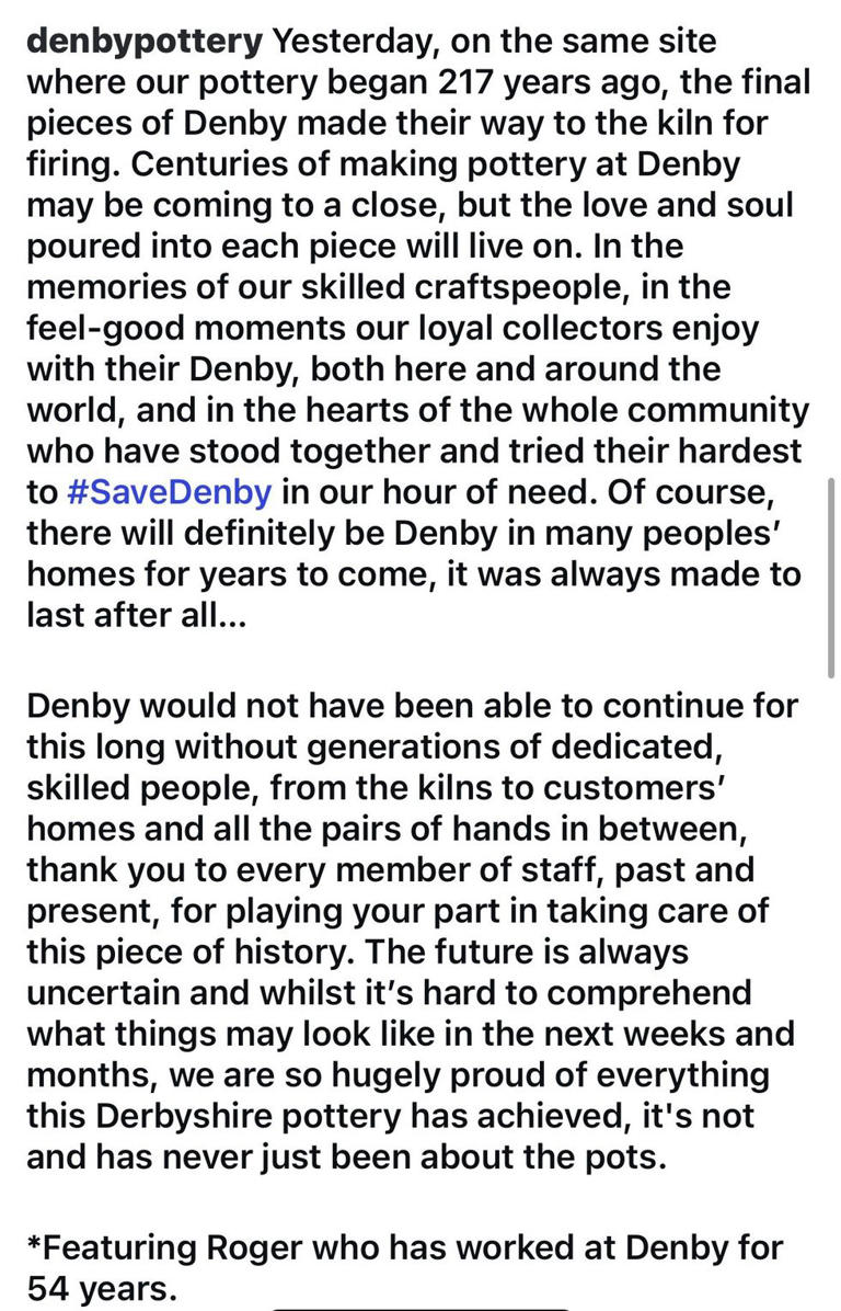 Final Denby piece signed off as historic pottery firm closes its doors ...