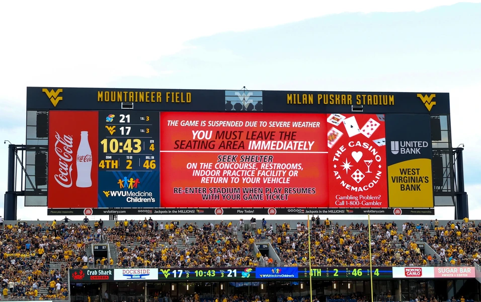 Windstorm at WVU game prompts mass casualty response