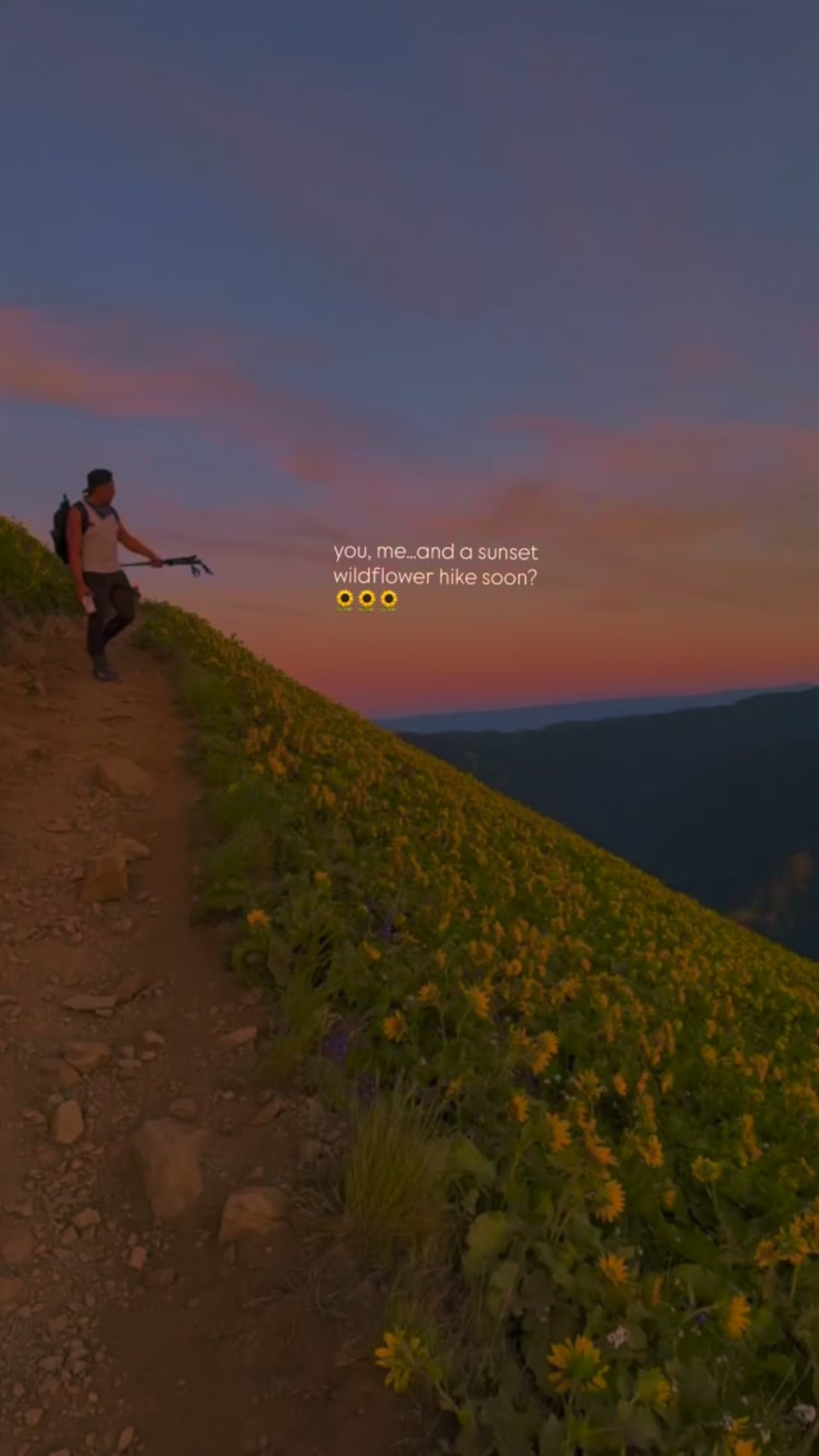 Scenic sunset views from Dog Mountain in Washington