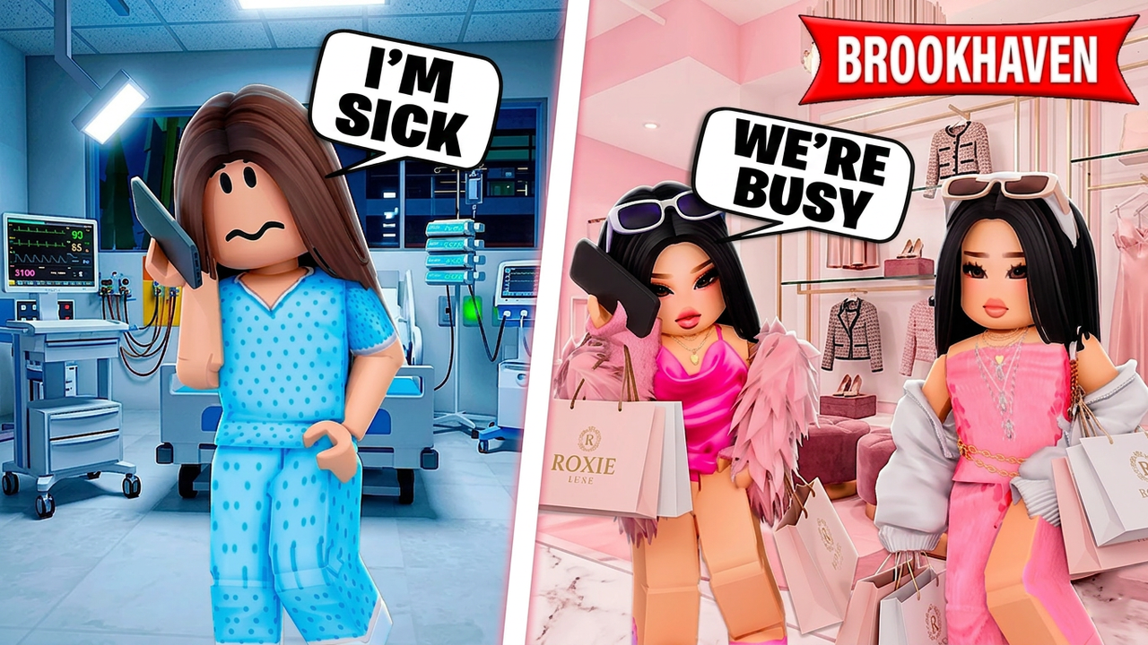 Girl gets sick and her friends abandon her | Brookhaven RP stories | Roblox