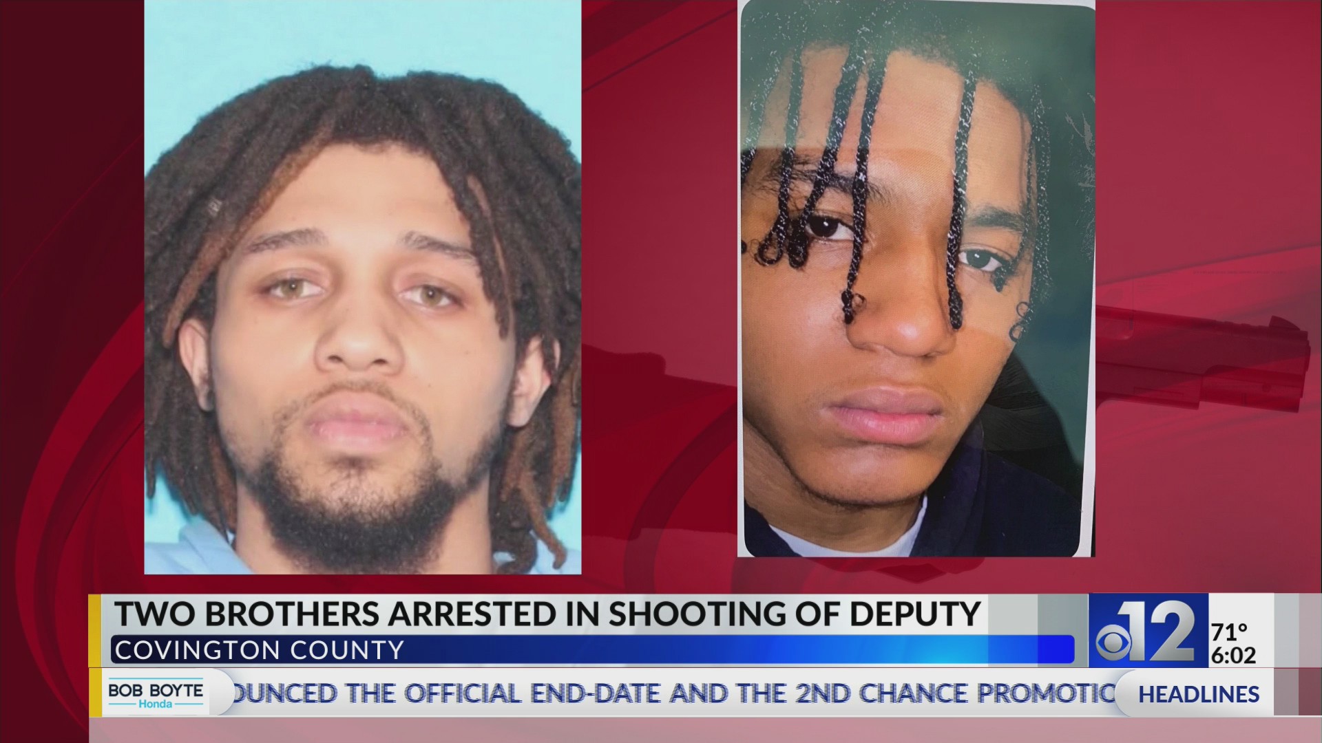 Two brothers arrested after deputy shot in Mount Olive