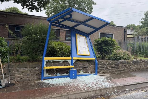 New bus stop in village written off after being struck by lorry