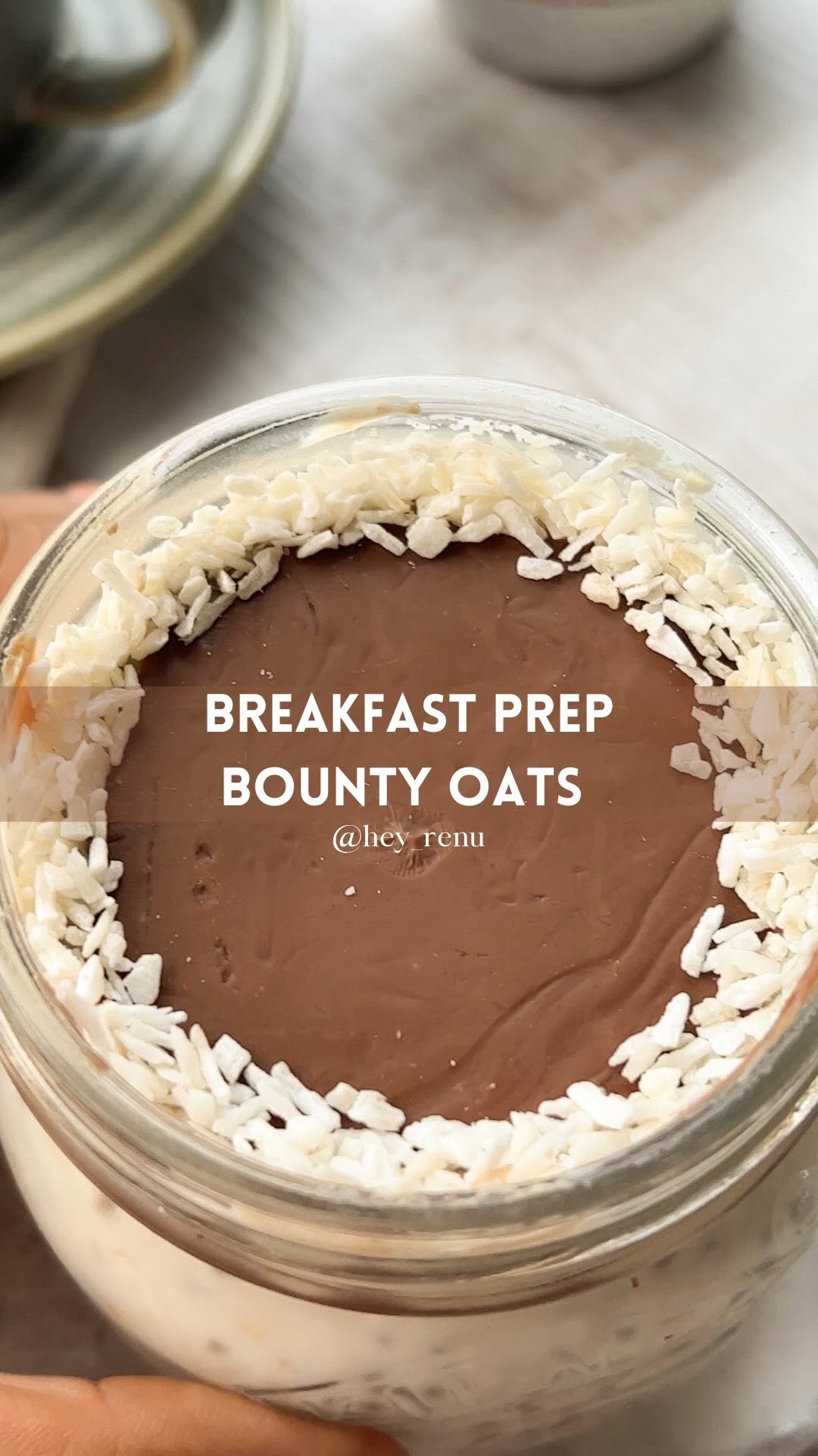 Chocolate coconut protein oats that taste like a Bounty bar