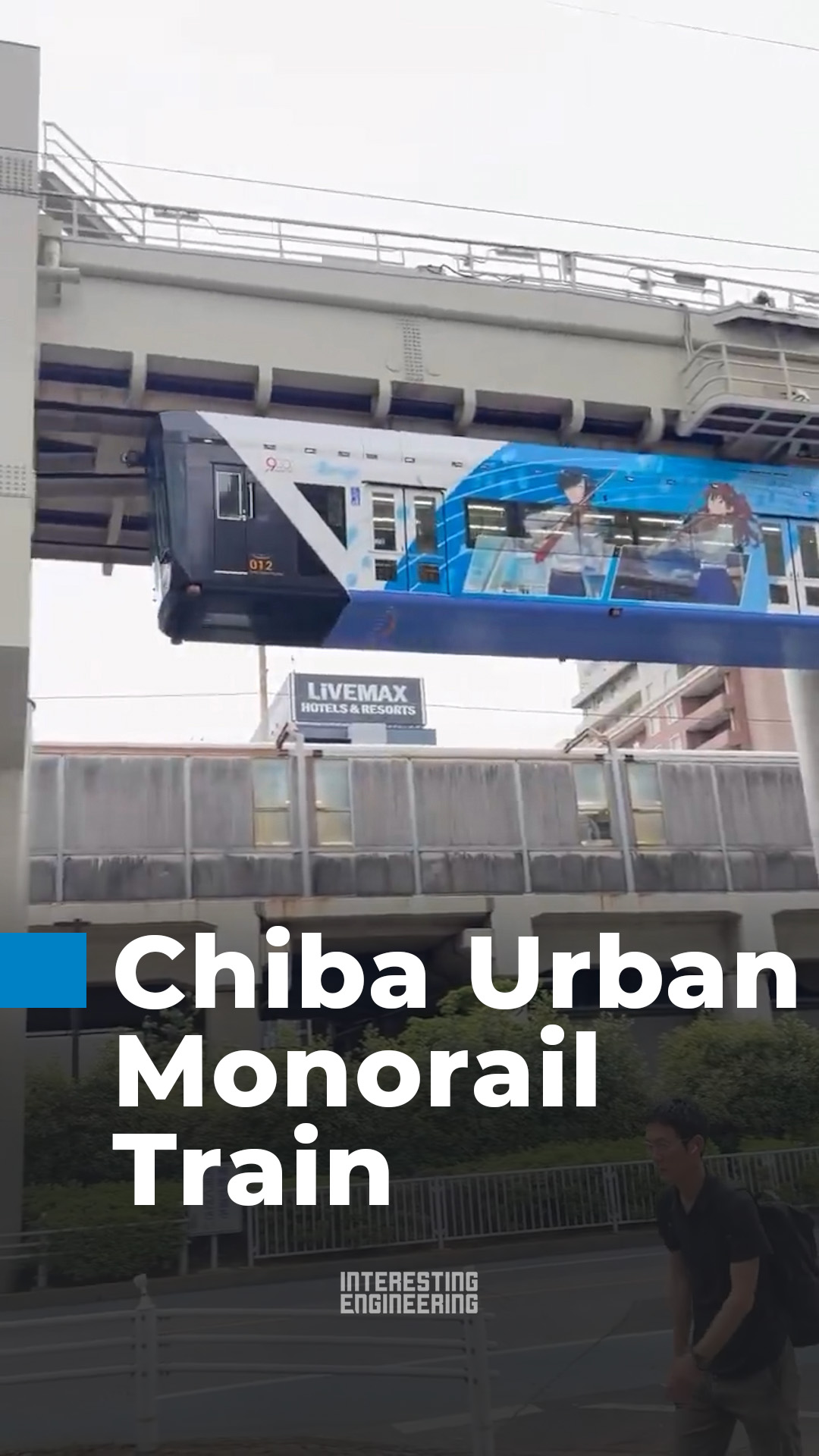 Japan's upside-down train that hangs from the track
