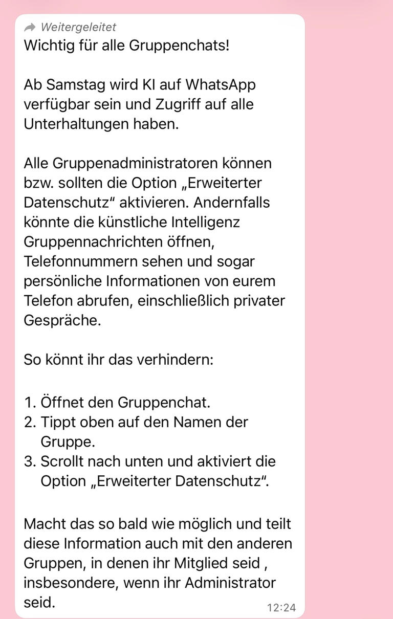 Sorge bei WhatsApp-Nutzern: Liest die KI wirklich private Chats mit?