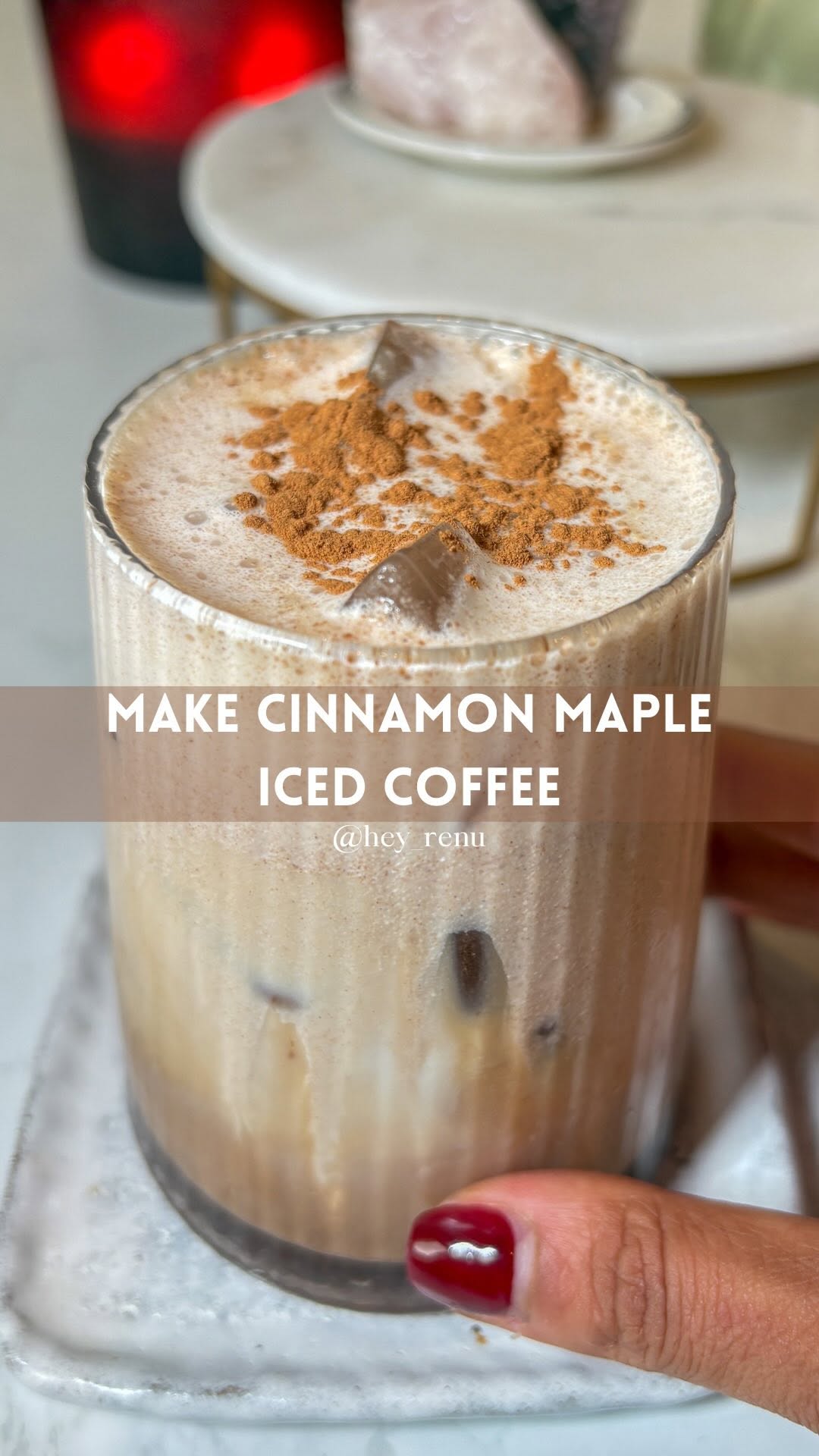 Cinnamon maple iced coffee you'll want every morning