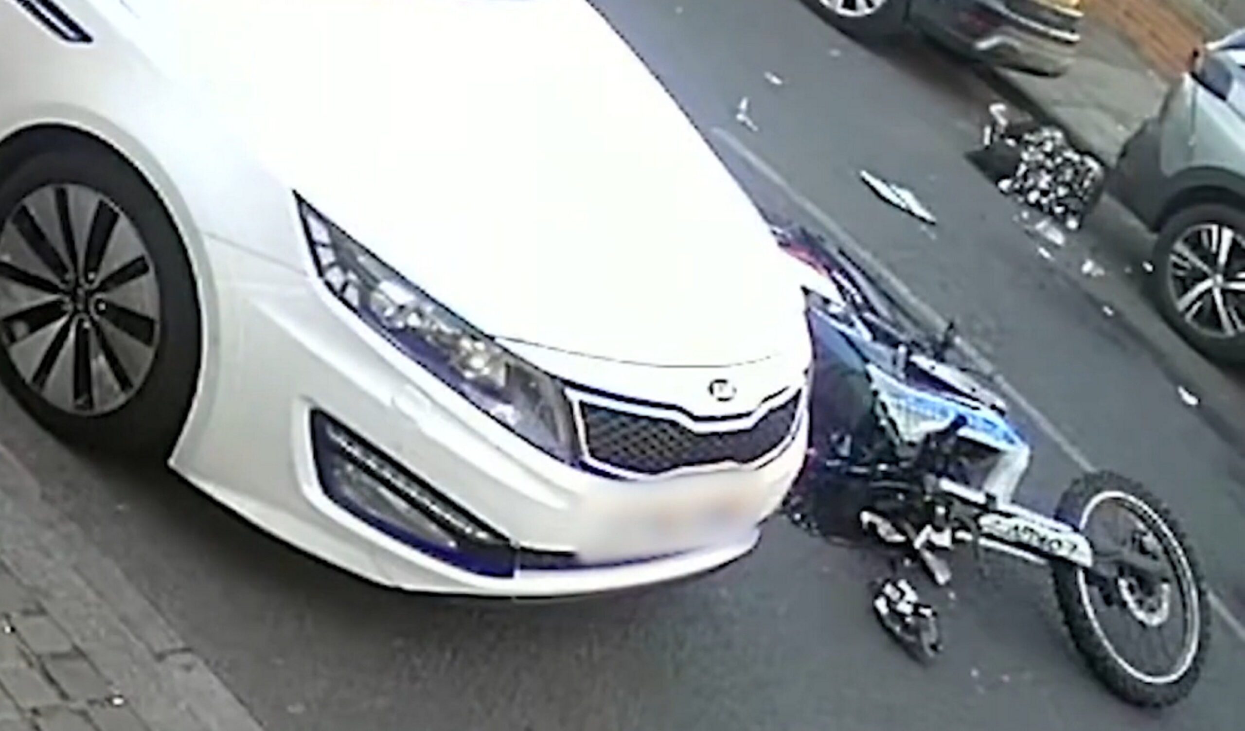 Drunk teen rider mows down man in hit-and-run caught on CCTV
