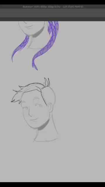 How to draw long and short messy hair