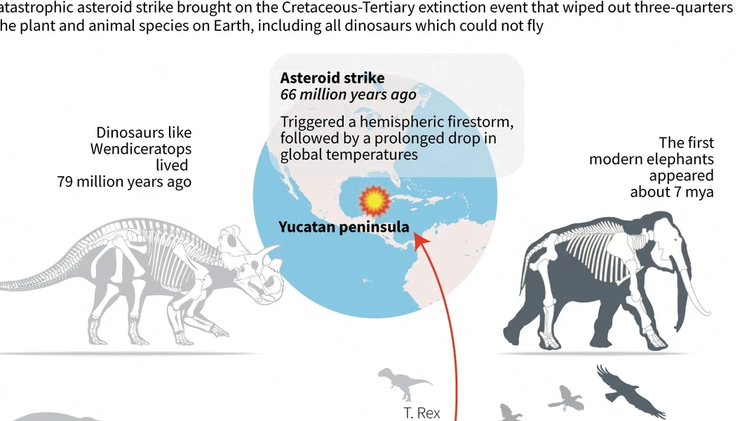 Dinosaur-killing meteorite created 8-million-year life-friendly habitat