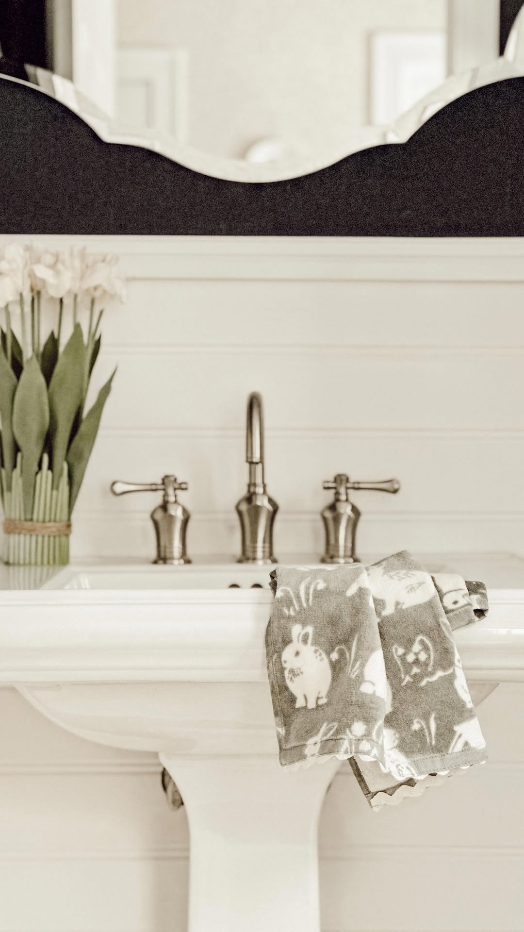 Faux flowers and greens for effortless decorating ideas