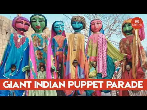 Massive Indian puppets take over London streets for festival rehearsal ...