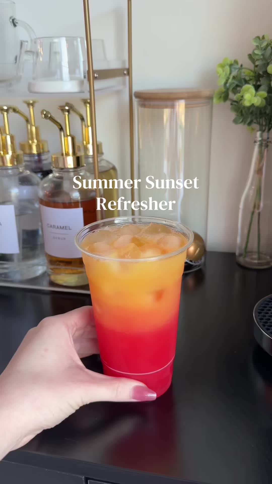 Homemade tropical fruit refresher drink
