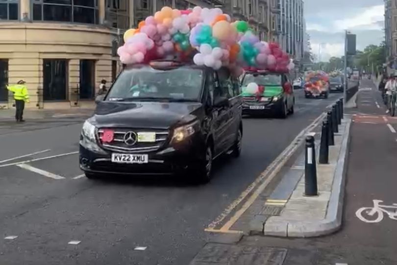 Edinburgh taxi outing underway as colourful convoy makes way through ...